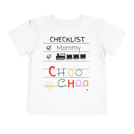 Train & Mommy Checklist T-shirt Love Trains Choo Choo - Etsy
