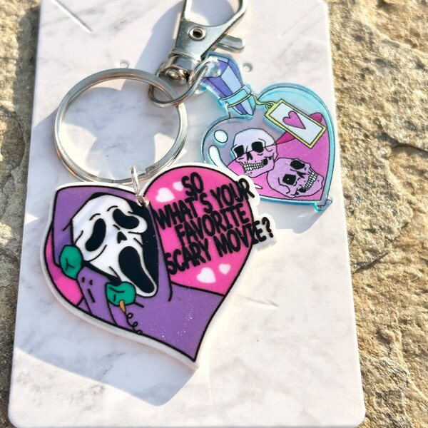 Ghost Face Keychain - Etsy