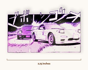 Initial D Impact Blue mako and Sayuki Peeker Sticker Part of the ...