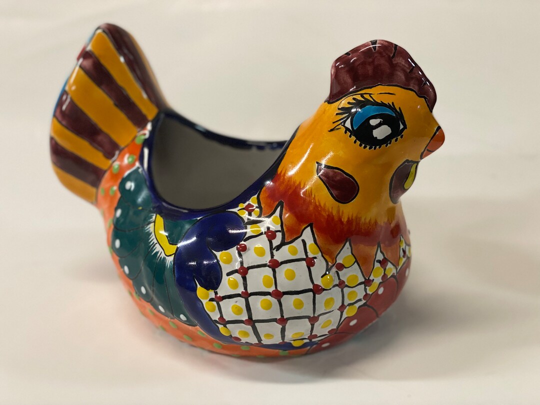 Small Talavera Hen Pot - Etsy