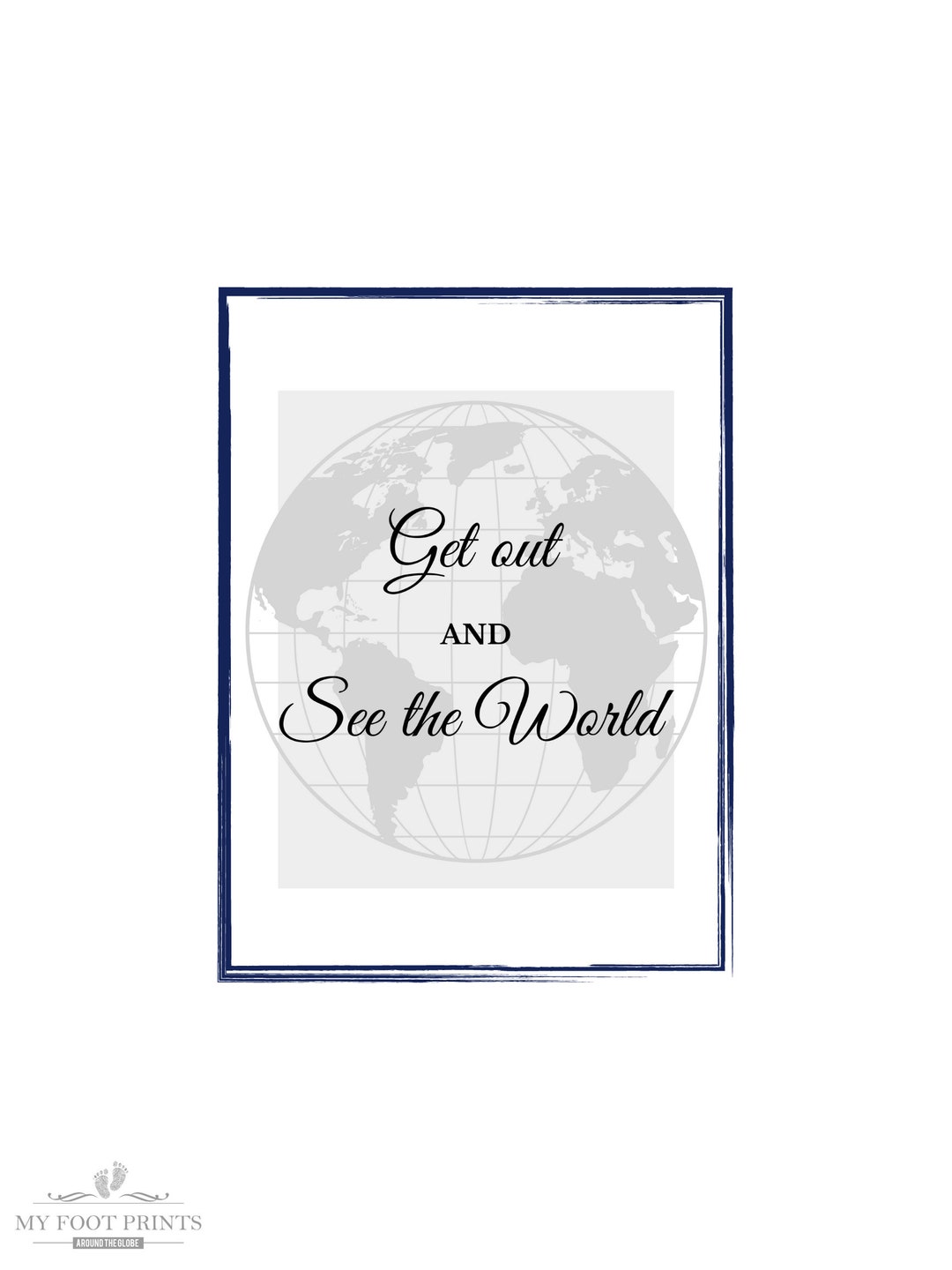 Travel Quote World Map Print, Minimalist Modern Art (digital Download ...