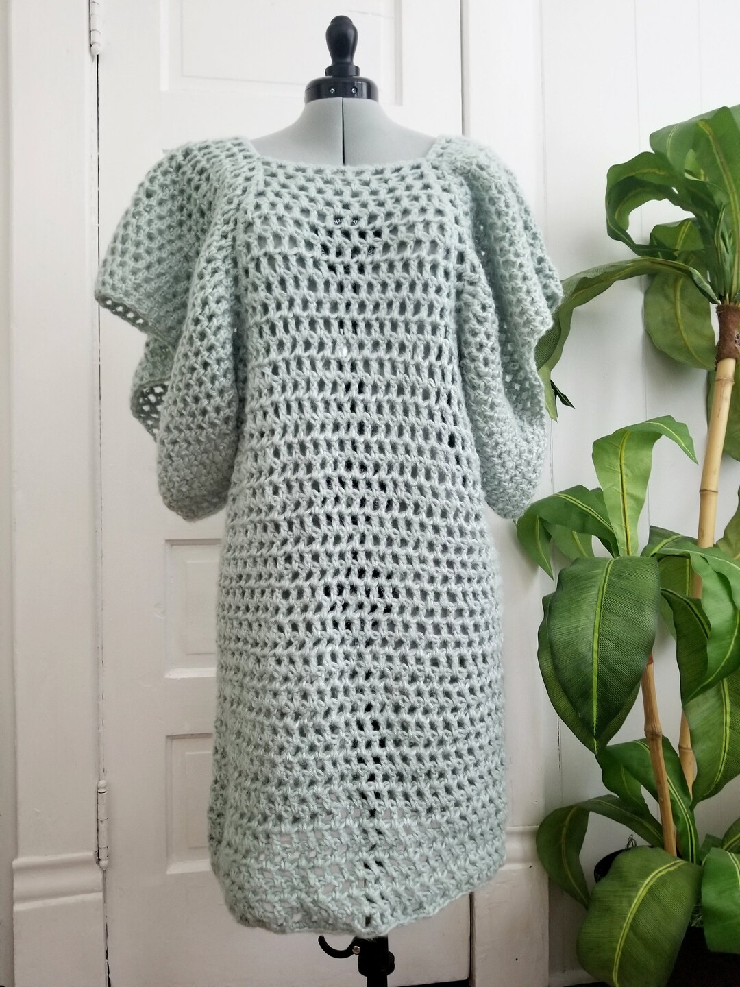 Soft Sage Crochet Dress - Etsy