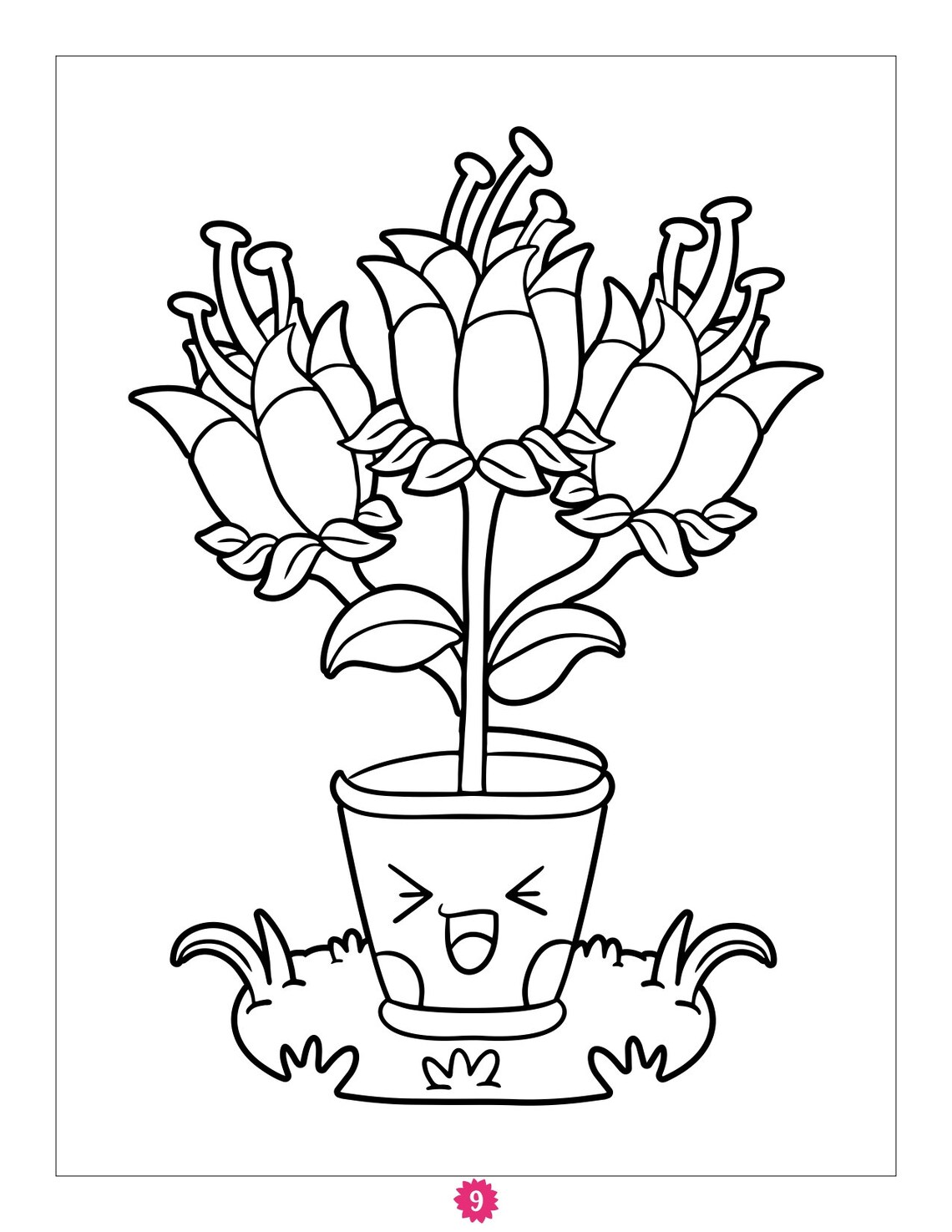 Flower Coloring Pages Part 2 - Etsy