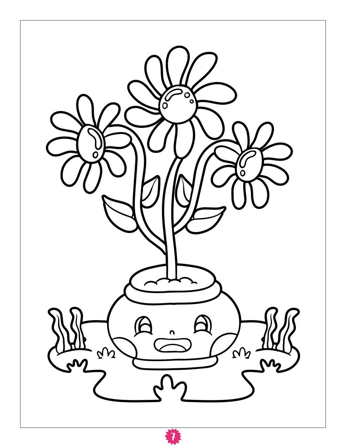 Flower Coloring Pages Part 2 - Etsy