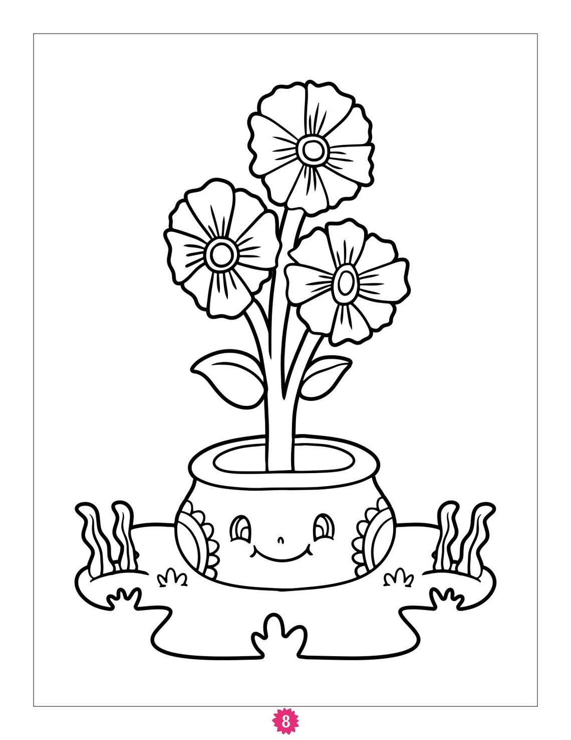Flower Coloring Pages Part 2 - Etsy