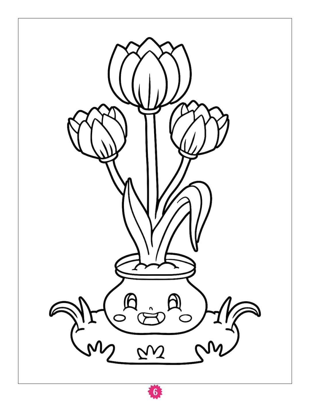 Flower Coloring Pages Part 2 - Etsy
