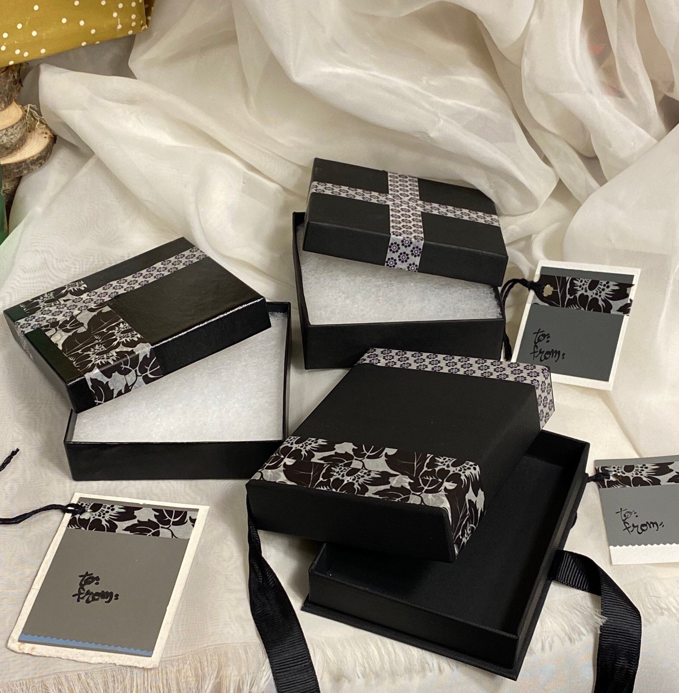 Black Upcycled Gift Boxes Jewelry Boxes Black Gift Boxes - Etsy