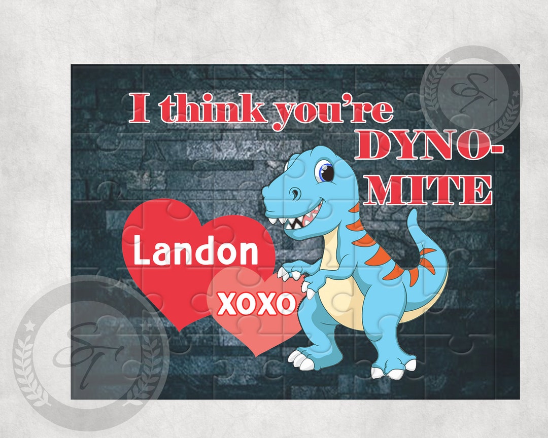 Personalized Dyno Mite Valentines Day Puzzle - Etsy
