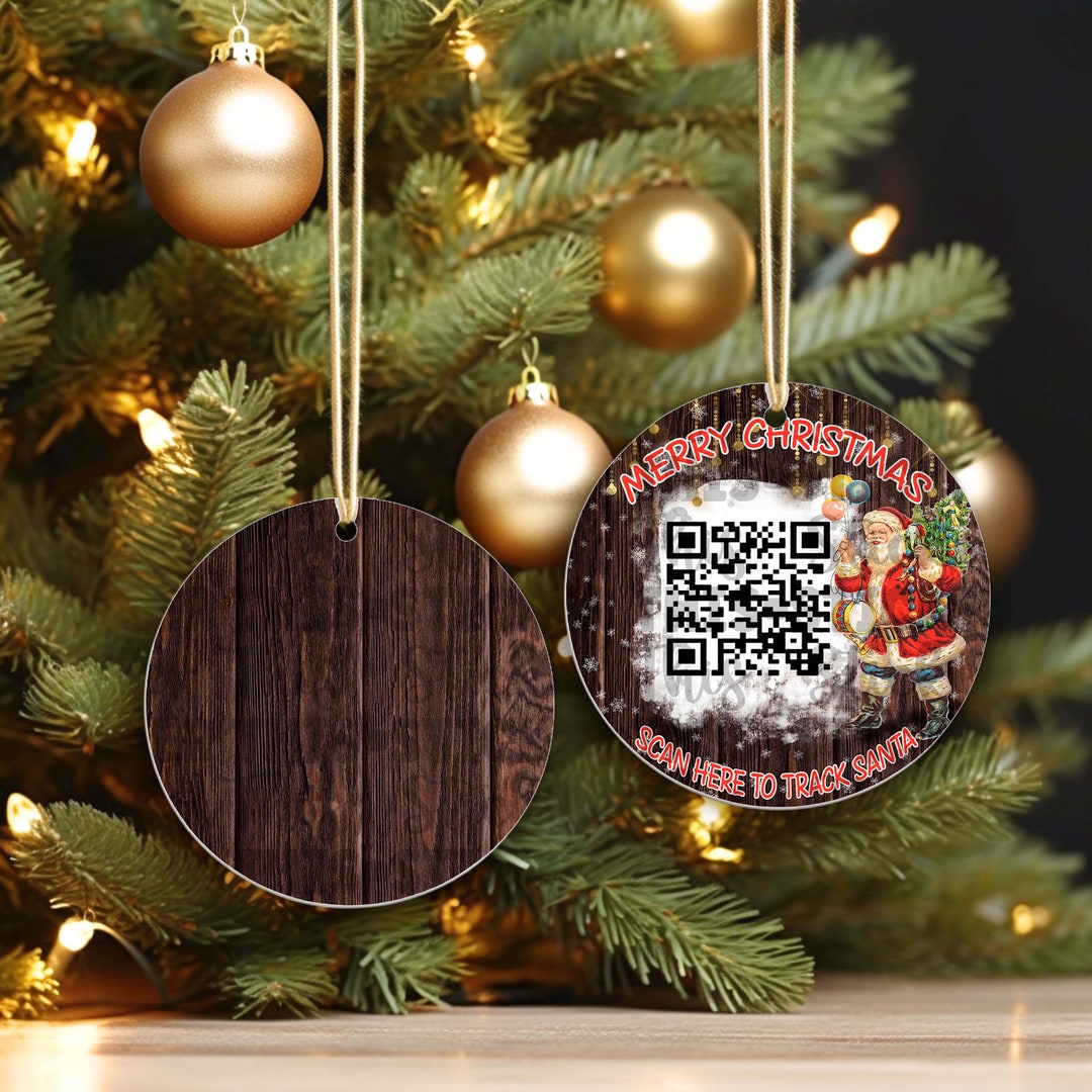 Personalized Santa Tracker Ornament, Santa Claus Christmas Tree ...