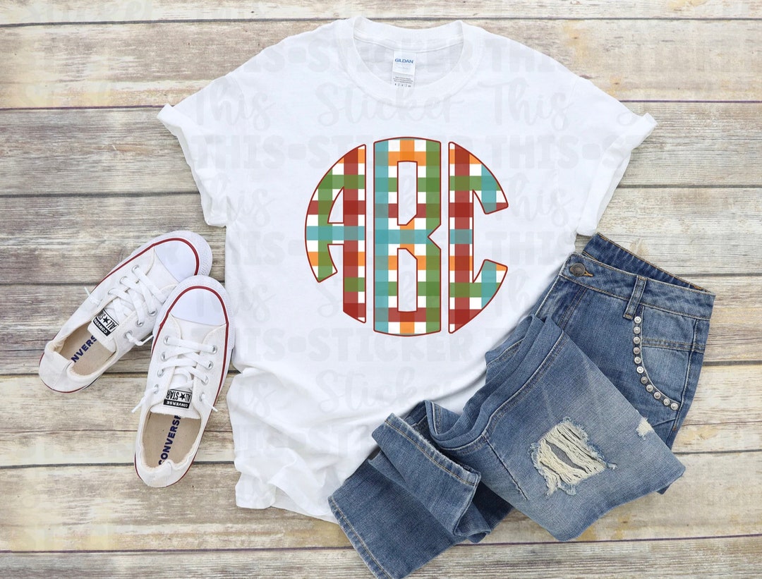 Ready to Press - Sublimation Transfer - Fall Themed Autumn Monogram ...