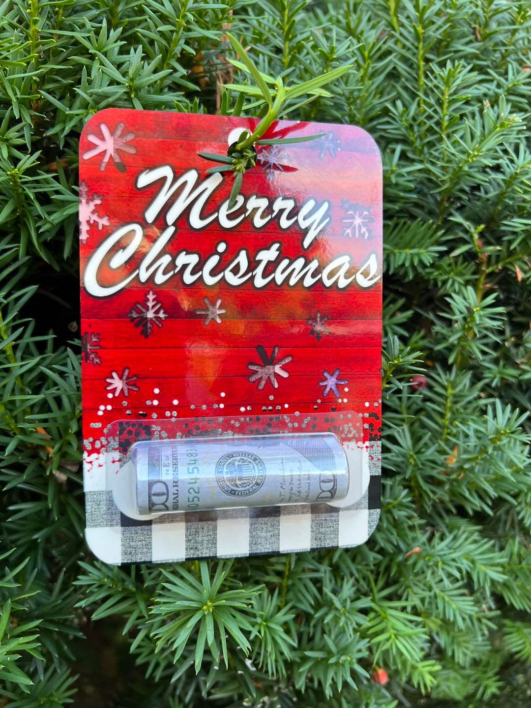 Money Holder Merry Christmas Cash Card - Etsy