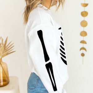 Halloween Skeleton Bones Rib Cage Sweatshirt Hoodie Halloween - Etsy