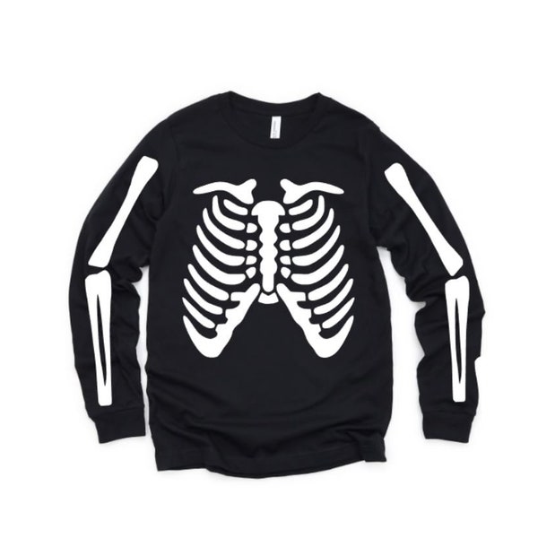 Skeleton Rib Cage Hoodie - Etsy
