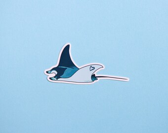 Manta Ray Sticker - Etsy