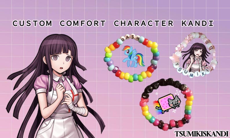 CUSTOM Comfort Character Kandi Singles Bracelets - Etsy