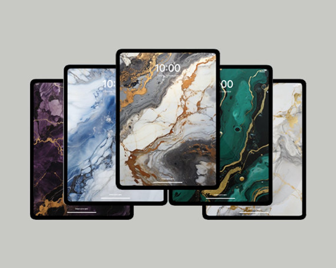 5 Marble iPad Wallpaper Collection, High Resolution, Instant Download ...