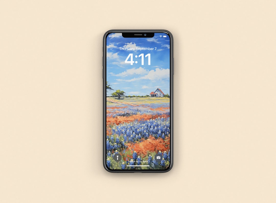 IPhone Wallpaper, Spring Time in Texas Oil Painting, High Resolution ...