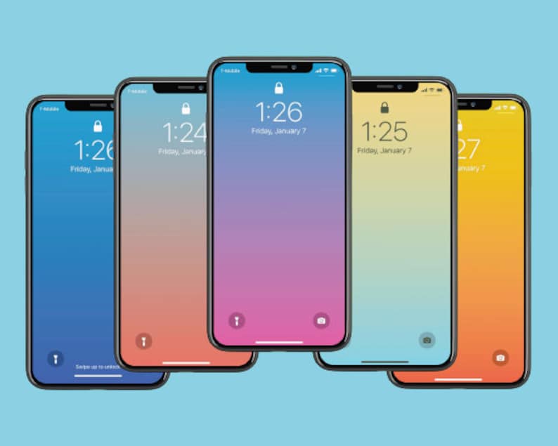 5 Subtle iPhone Gradient Wallpaper Collection - Etsy