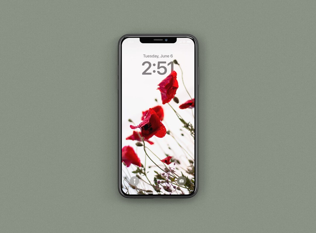 High Resolution Red Poppy iPhone Wallpaper - Etsy
