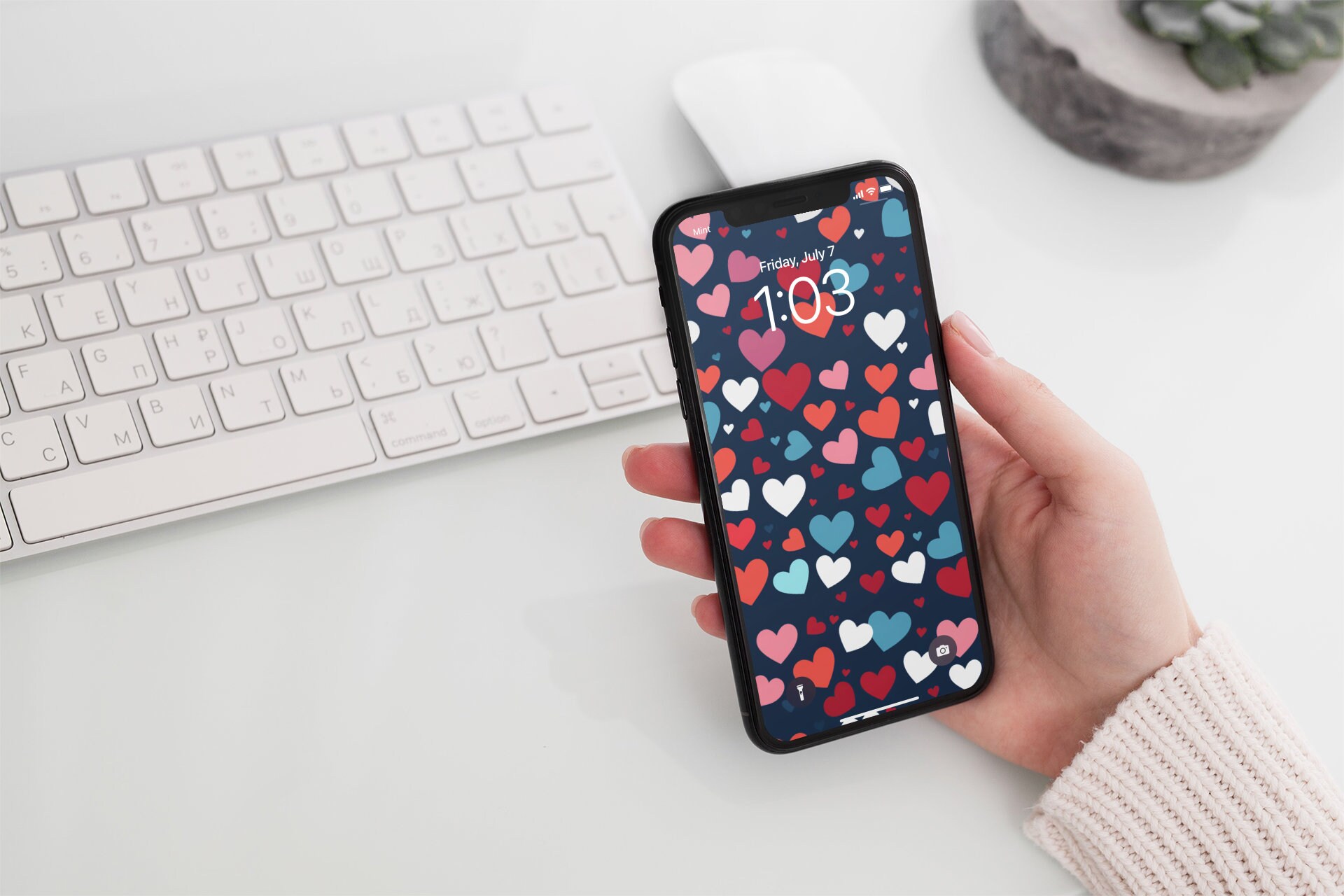 IPhone Wallpaper, Heart Array, AI Art Exclusive, Instant Download - Etsy