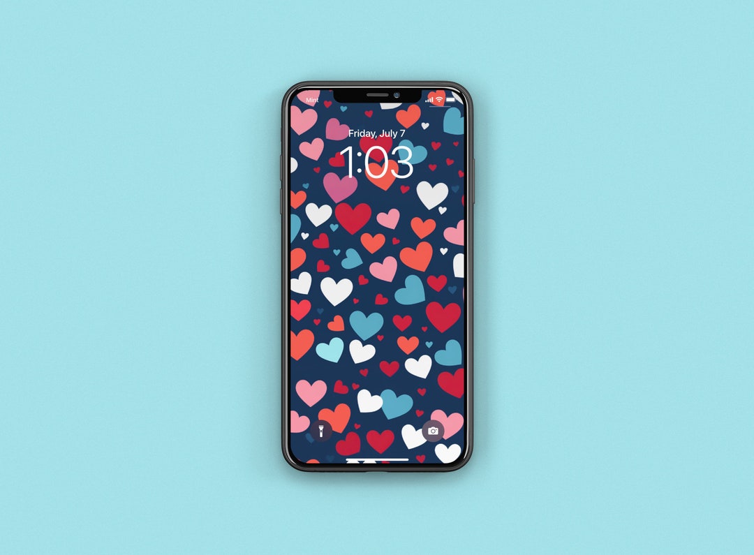 IPhone Wallpaper, Heart Array, AI Art Exclusive, Instant Download - Etsy