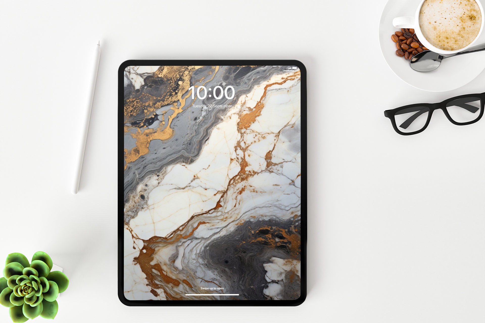 5 Marble iPad Wallpaper Collection, High Resolution, Instant Download ...