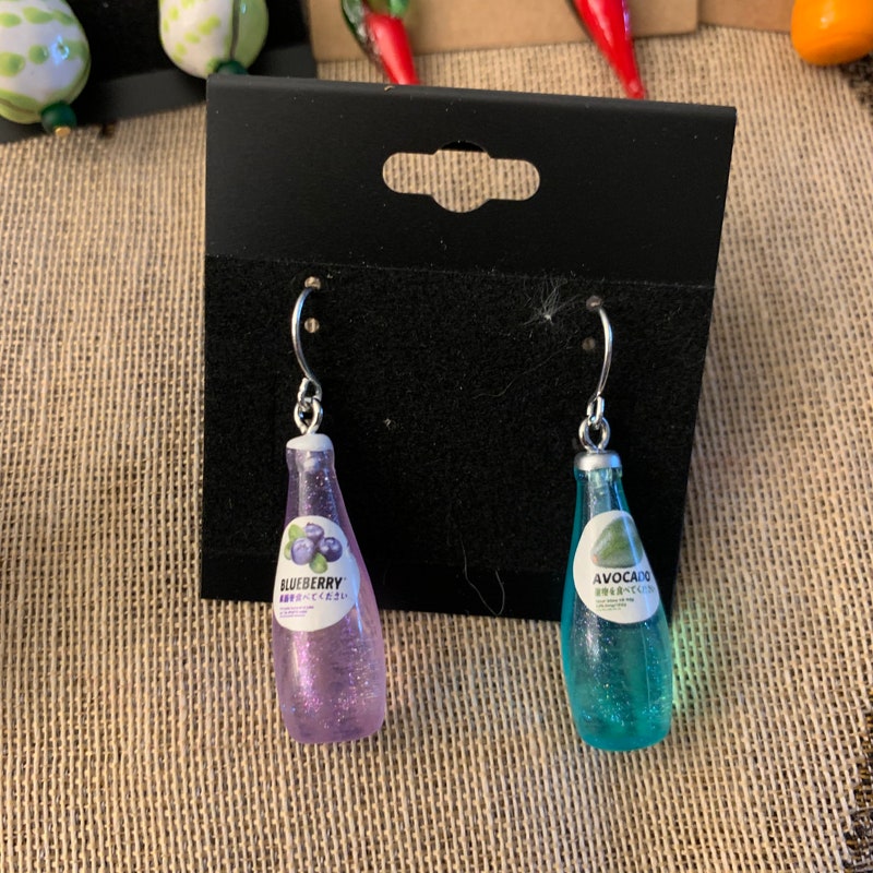Tiny Bottle Earrings - Etsy