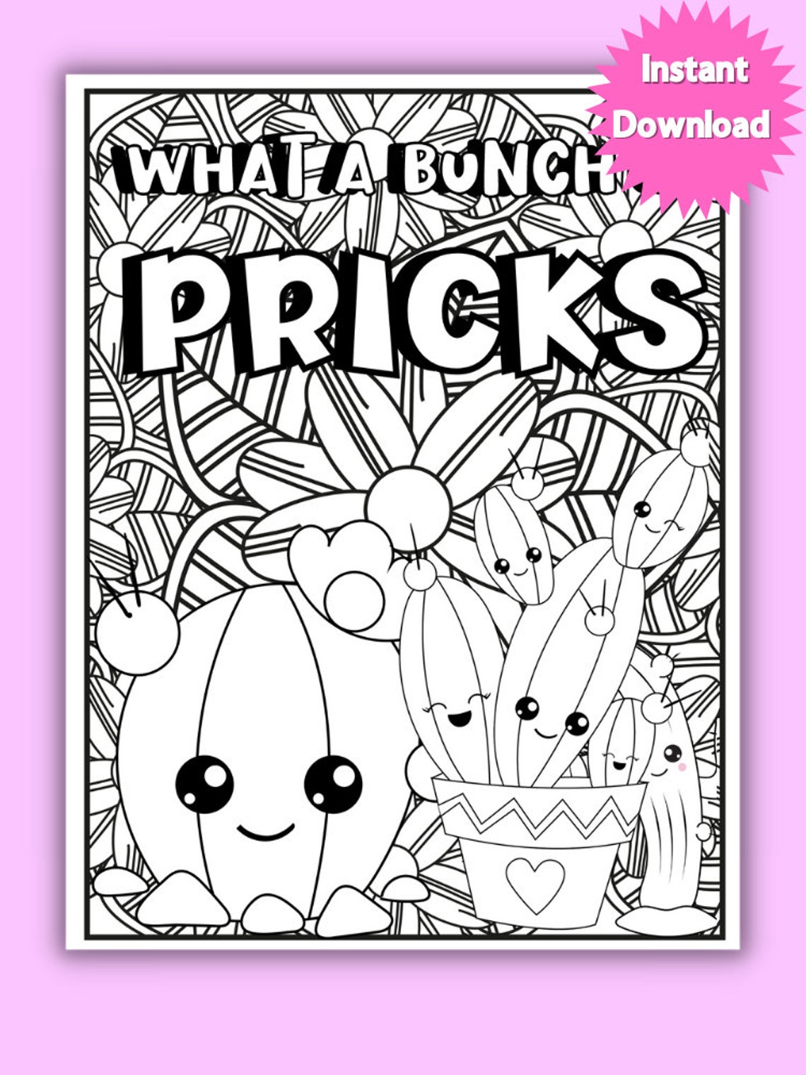 Adult Coloring Page, Funny Coloring Sheet, Swear Word Coloring Page ...