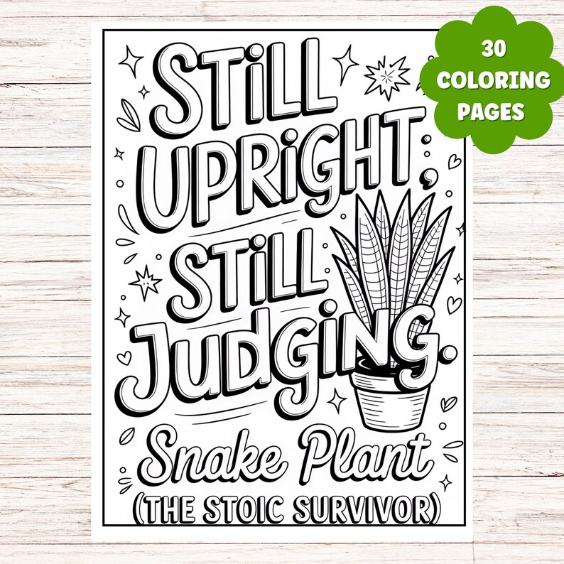 Plant Parent Coloring Book – I'm Watering My Plants 30 Houseplant ...