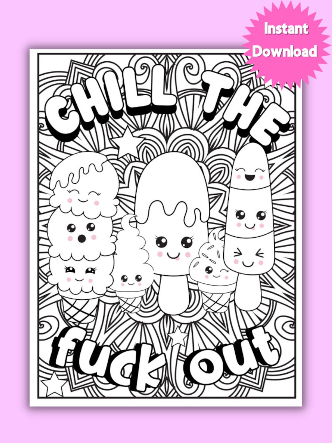 Adult Coloring Page, Funny Coloring Sheet, Swear Word Coloring Page ...