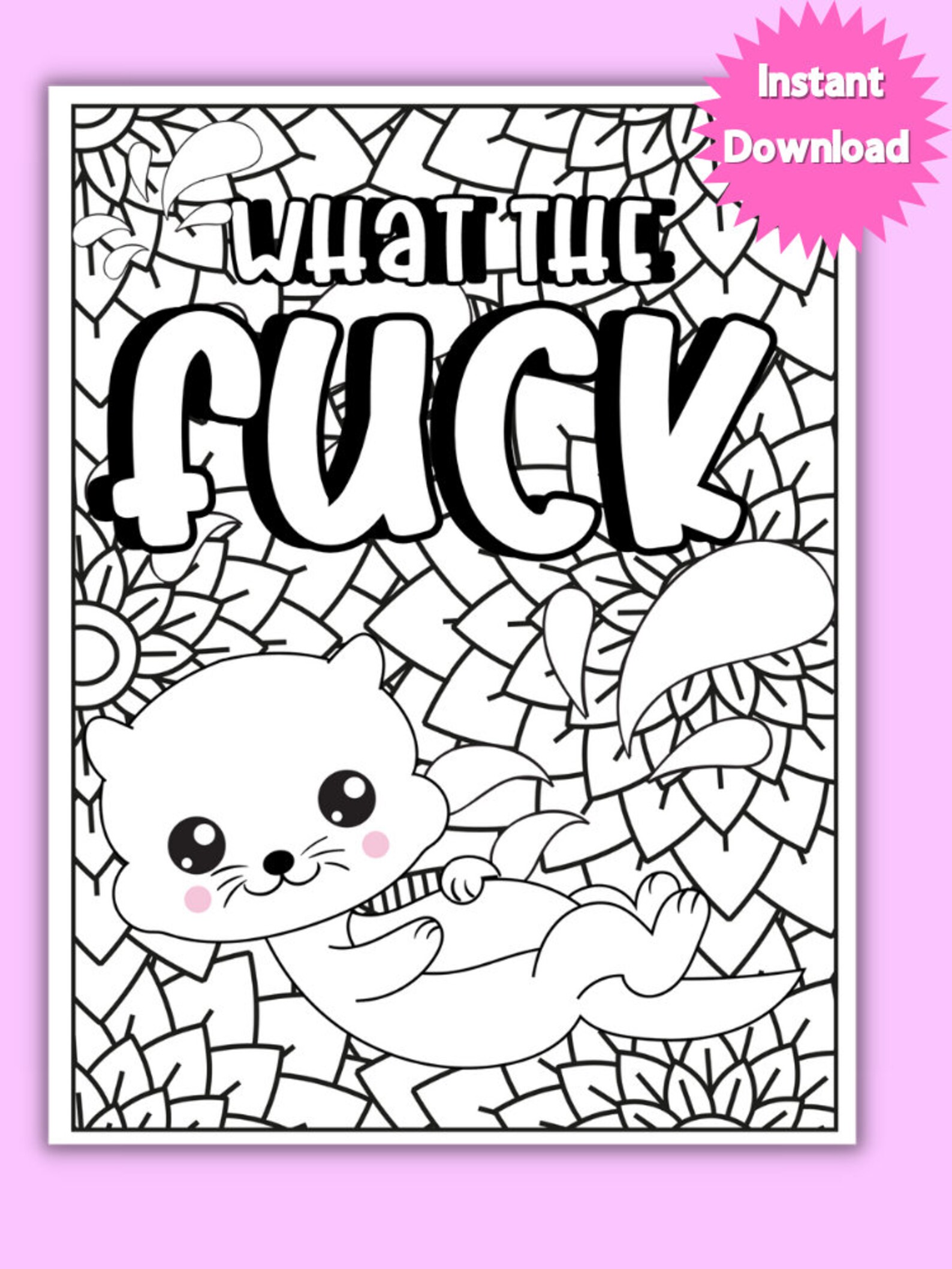 Adult Coloring Page, Funny Coloring Sheet, Swear Word Coloring Page ...