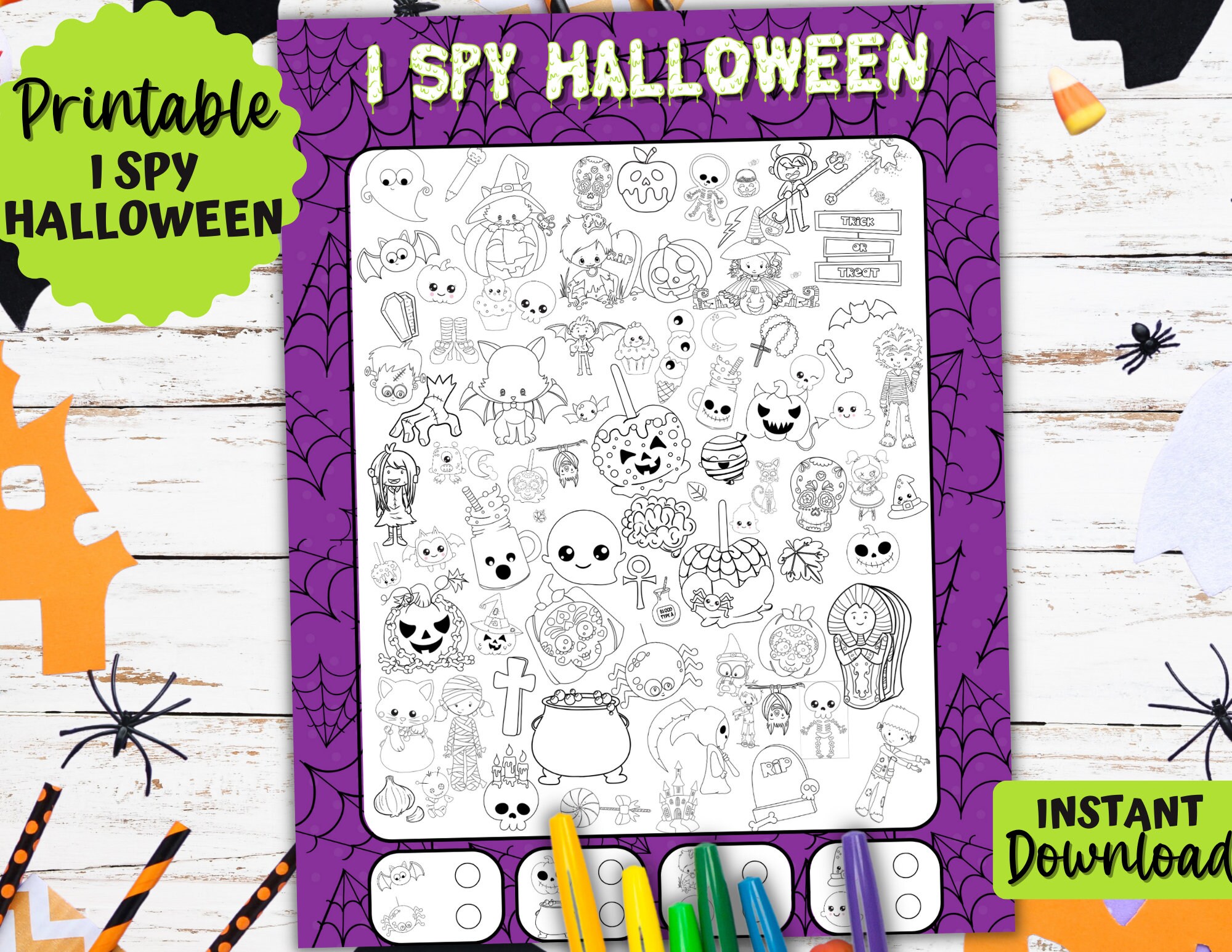 Printable Halloween I Spy Activity Sheet I Spy Kids Activity - Etsy