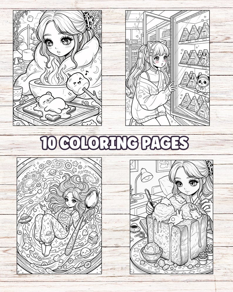 Midnight Munchies Coloring Book | Late Night Snacks, Cozy Vibes ...