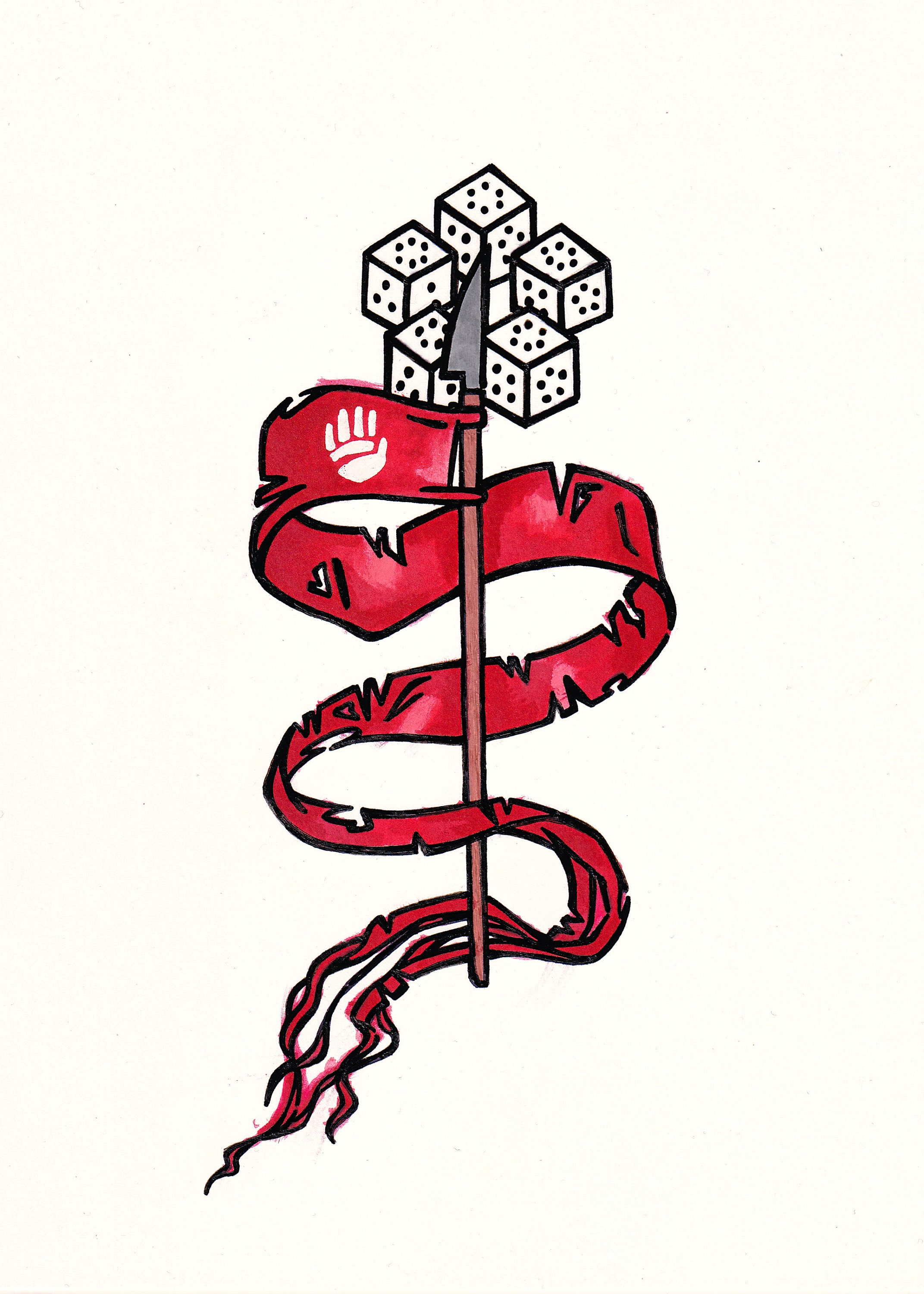 Wheel of Time Postcard - Mat Cauthon's Band of the Red Hand - Etsy