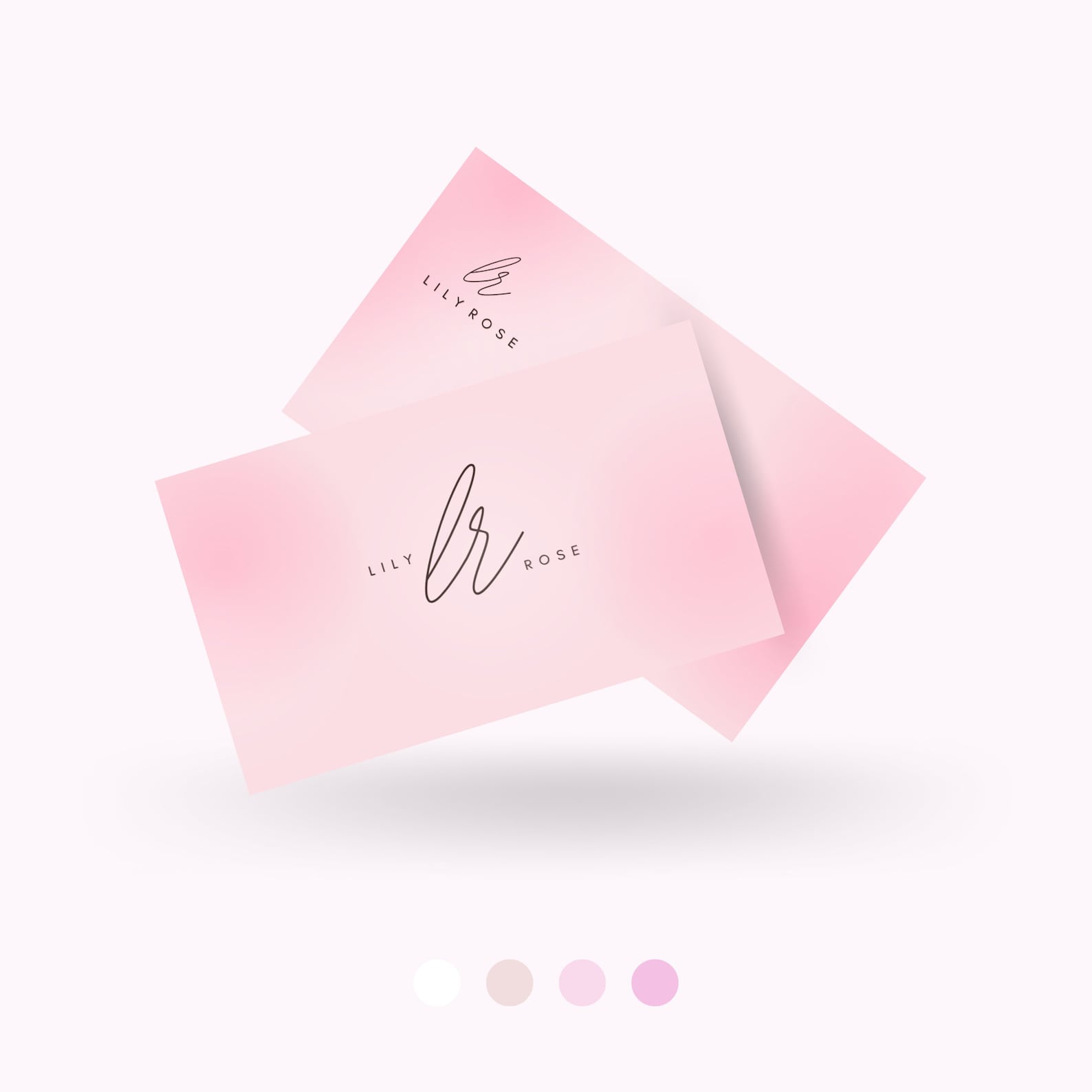 Editable Pink Aesthetic Business Card, Pink Business Card, Business ...