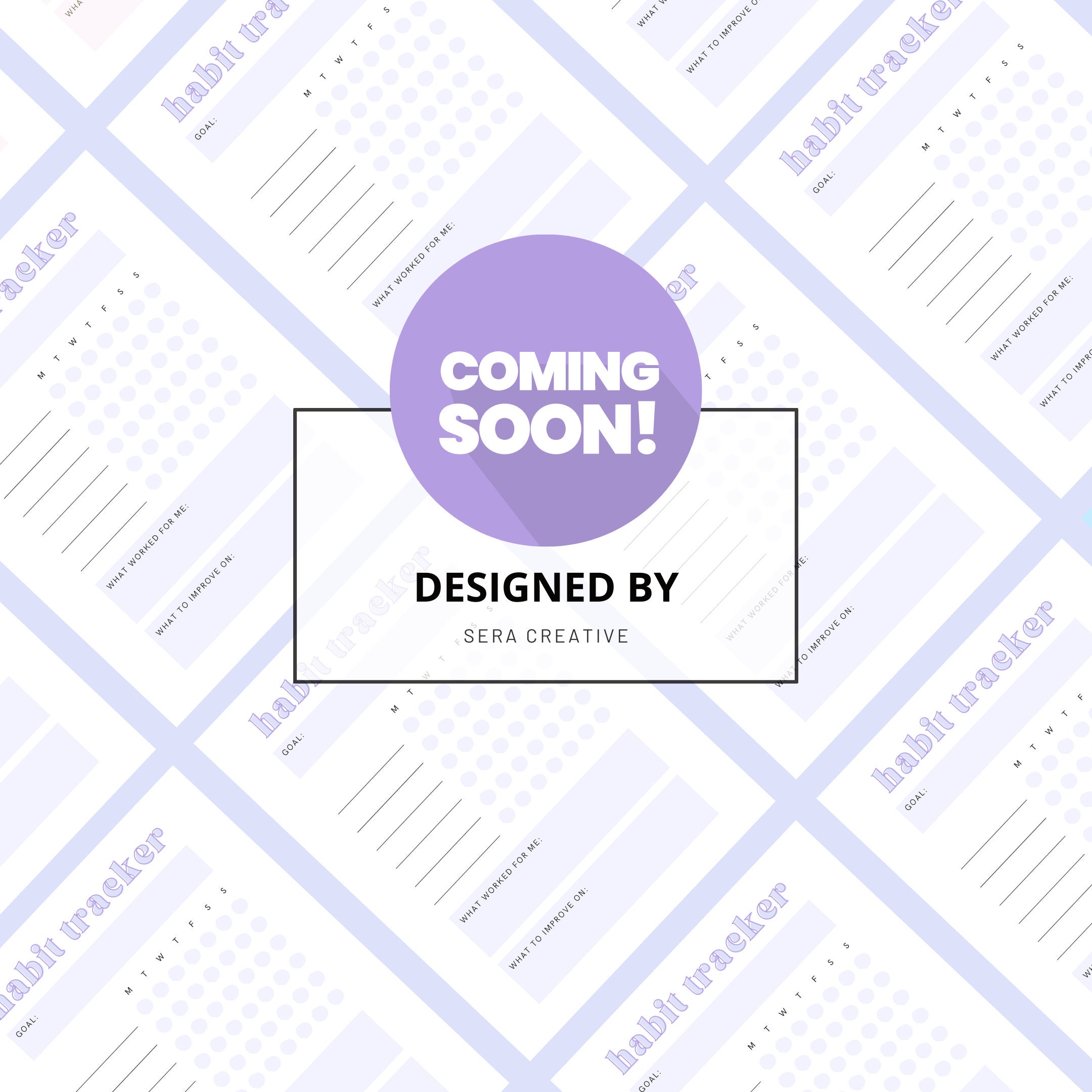 Printable Habit Tracker, Purple Downloadable Habit Tracker, Print at ...