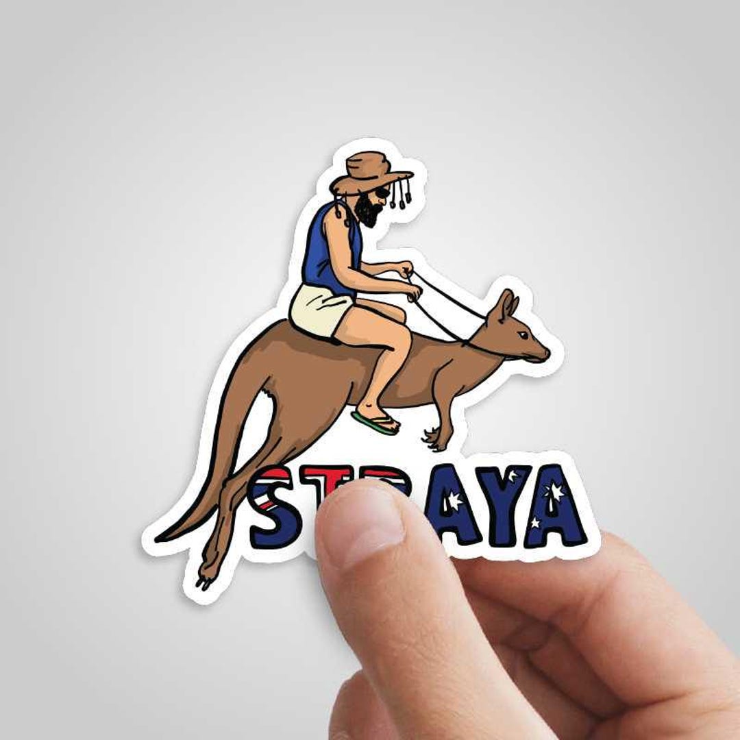 Uber Roo Sticker Funny Kangaroo Sticker Aussie Humor Decal Australia ...