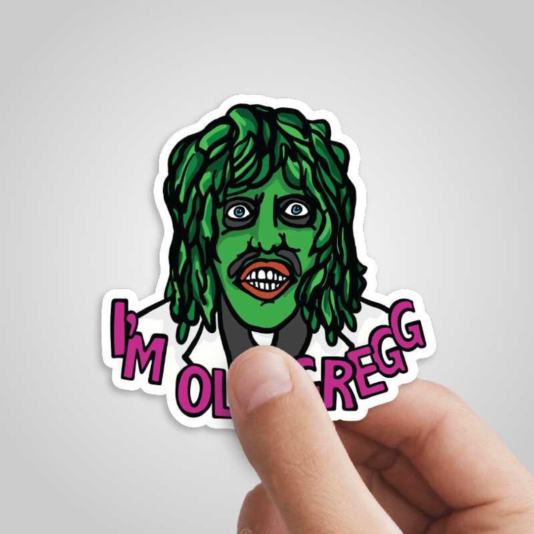 Old Gregg Sticker Funny Cartoon Decal Humorous Vinyl Sticker Comedy ...