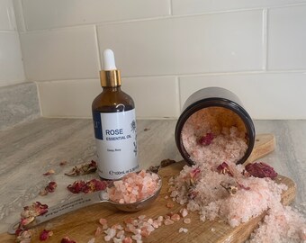 Rose Salt Scrub - Etsy