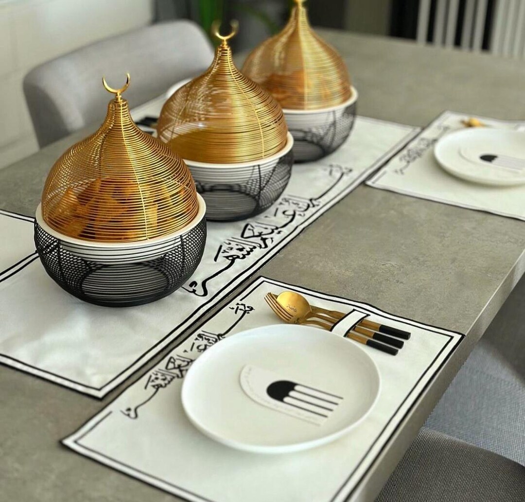 Ramadan Table Decor Set, Islamic Table Decor, Ramadan Placemats and ...