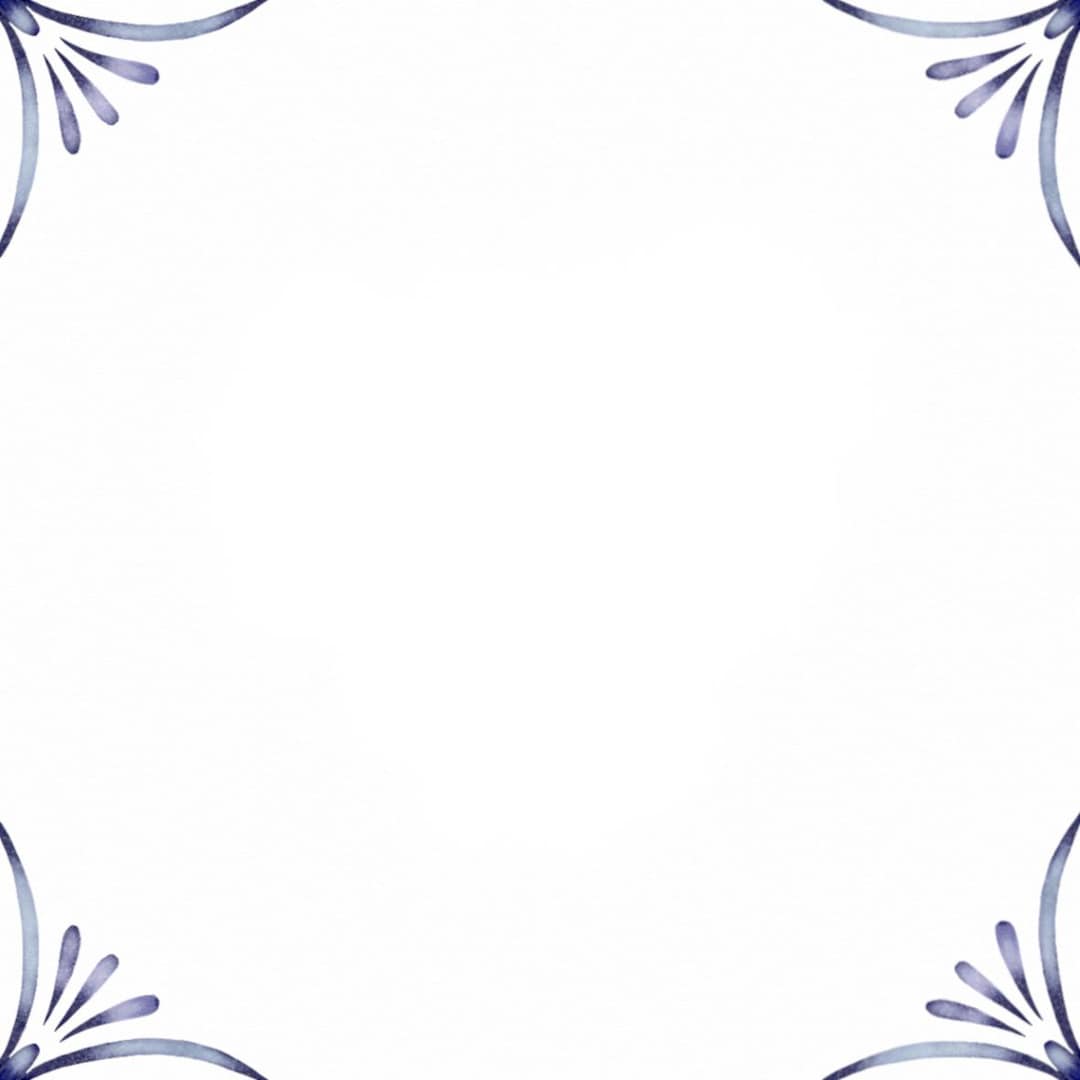Delft Blue Ceramic Tile- Tile Corners Plain Blank︱bathroom Tile ...