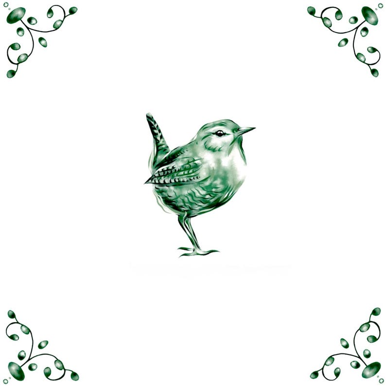 Delft Green Ceramic Tile- Wren︱bathroom Tile, Splashback, Kitchen Tiles ...