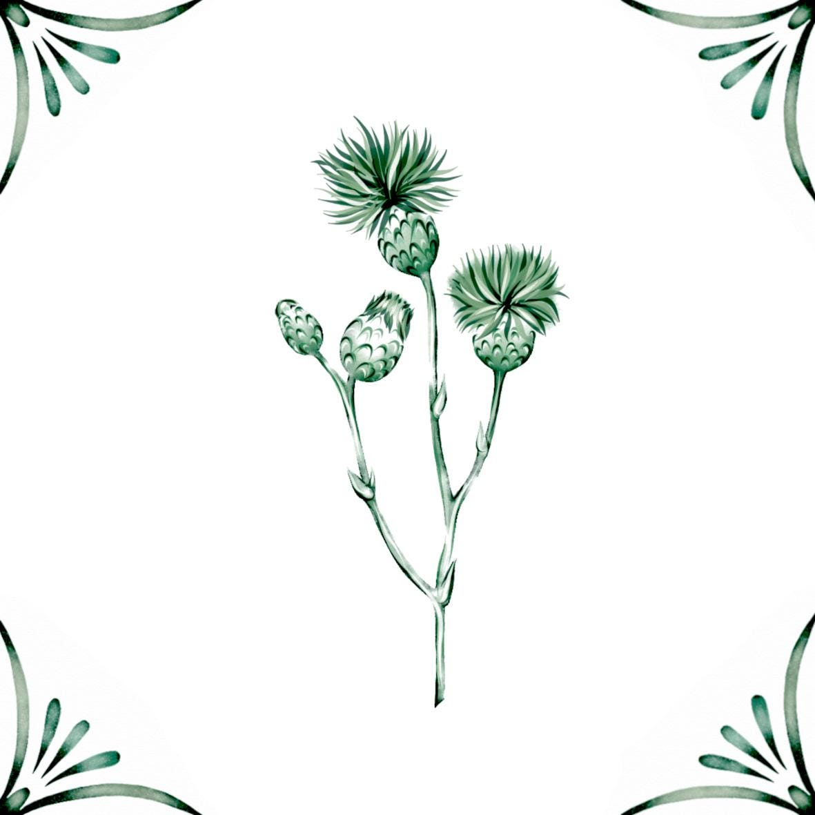 Delft Green Ceramic Tile- Thistle︱bathroom Tile, Splashback, Kitchen ...