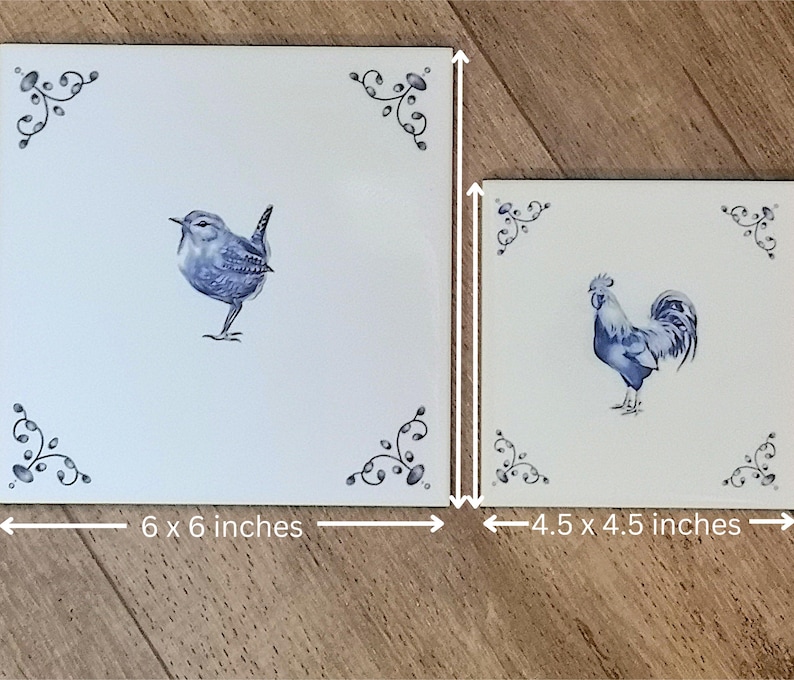 Delft Blue Ceramic Tile Pansybathroom Tile, Splashback, Kitchen Tiles ...