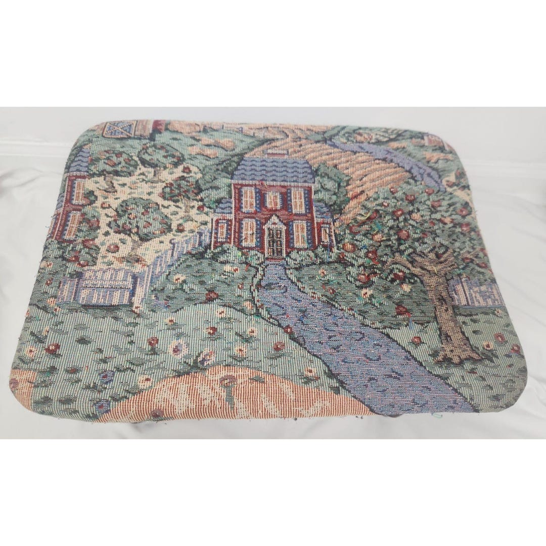 Vintage Powell Tapestry Storage Foot Stool & Sewing Storage - Etsy