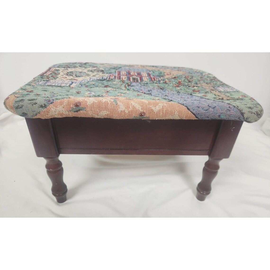 Vintage Powell Tapestry Storage Foot Stool & Sewing Storage - Etsy