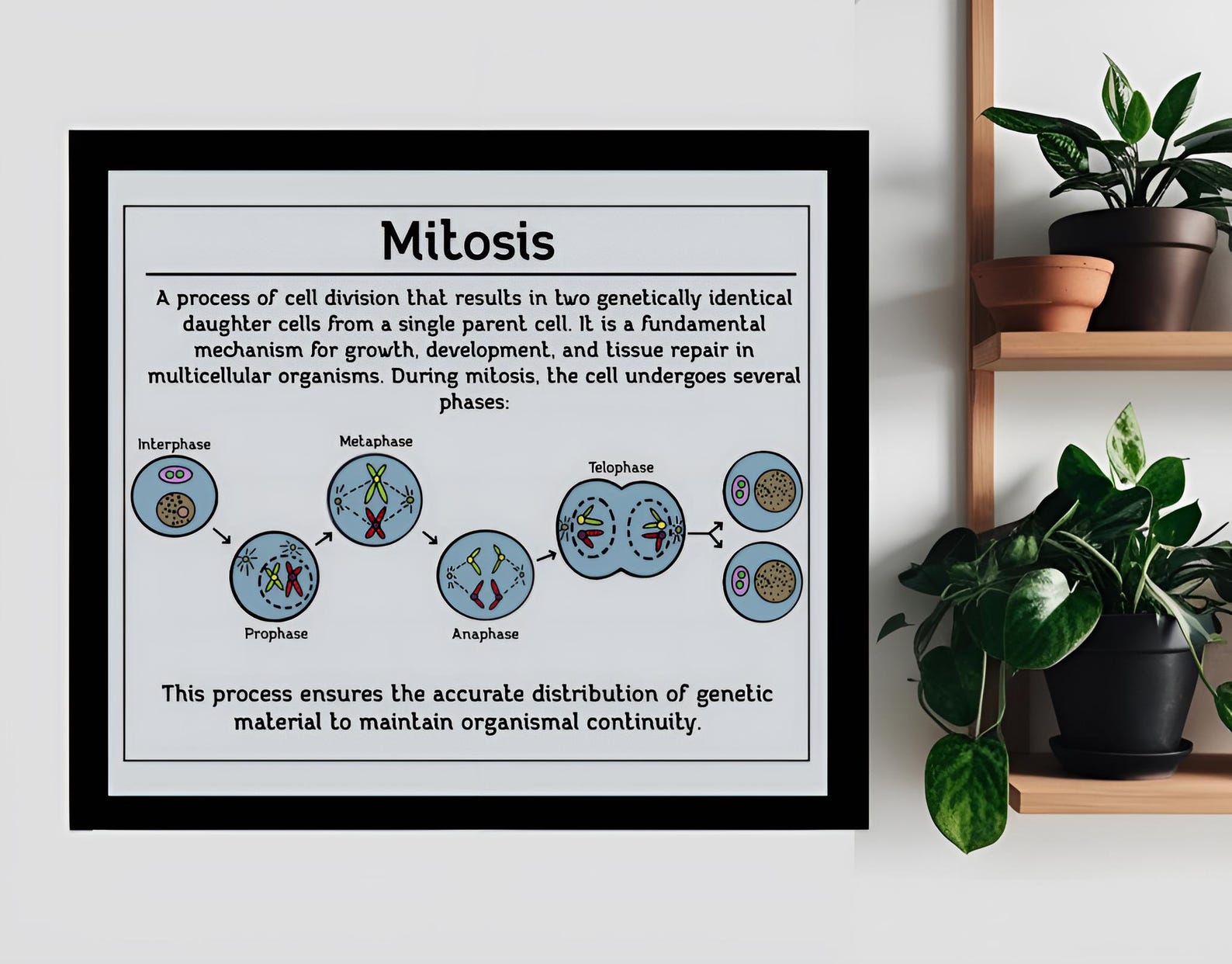 Mitosis Art Print: Educational Biology Poster (digital Download) - Etsy