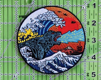 Godzilla Sew on Patch - Etsy