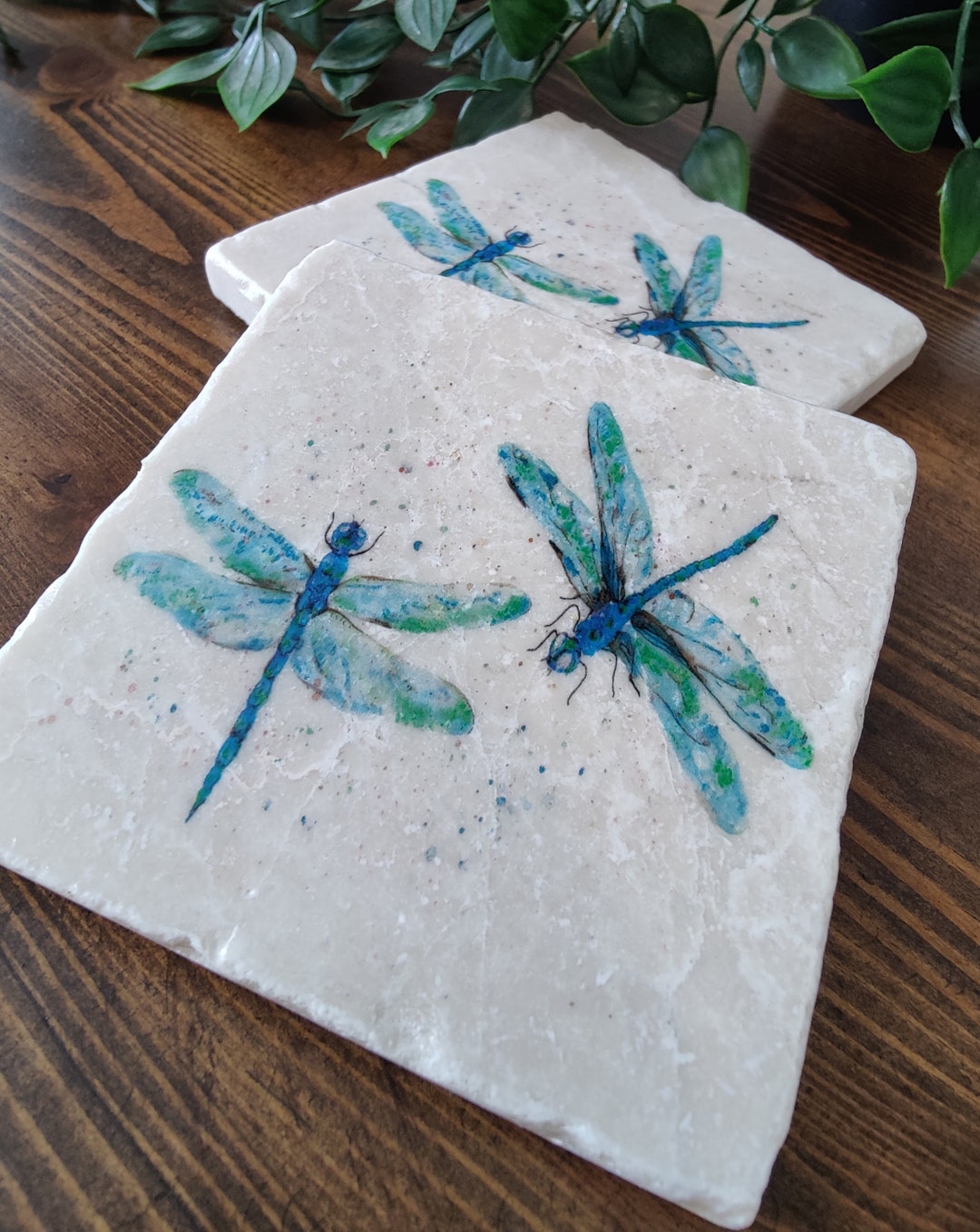 Dragonfly Coasters, Unique Dragonfly Gift, Coffee Table Coasters, Drink ...