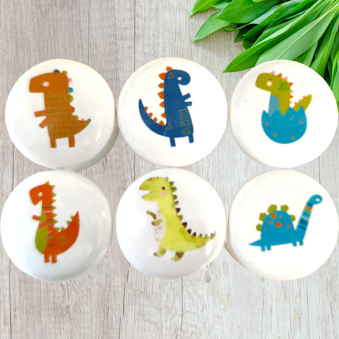 Dinosaur Drawer Knobs, Nursery/kids Bedroom Decor, Dinosaur Hardware ...